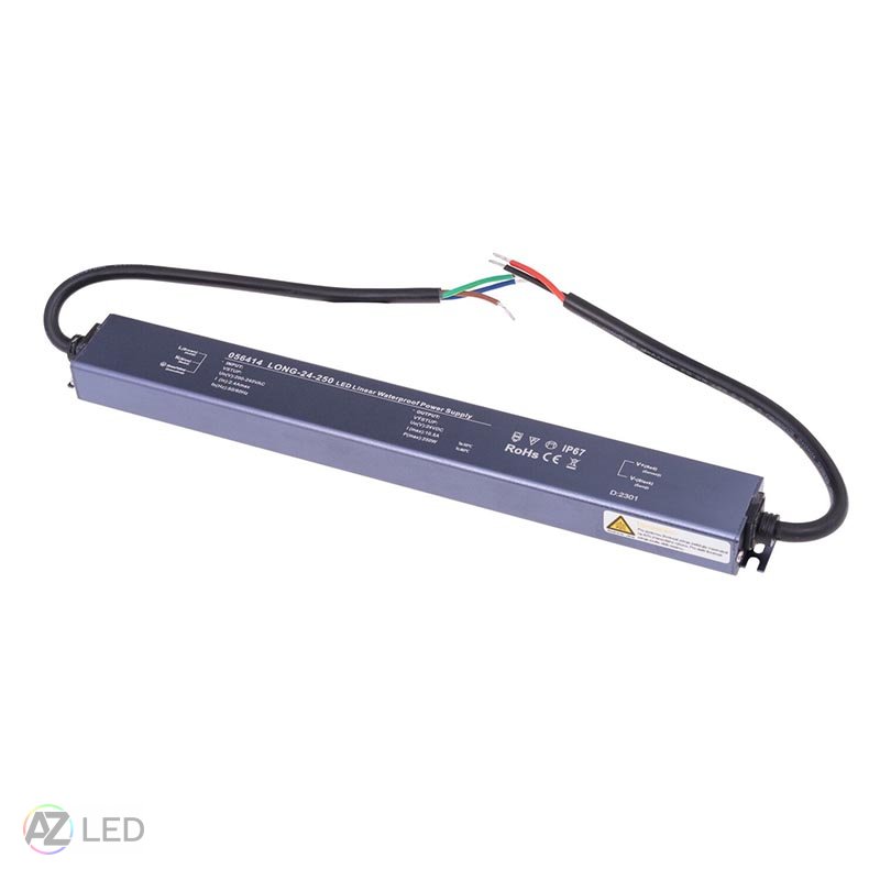 Trafo pro zapojení LED osvětlení 24V 250W LONG IP67 | az-led.cz